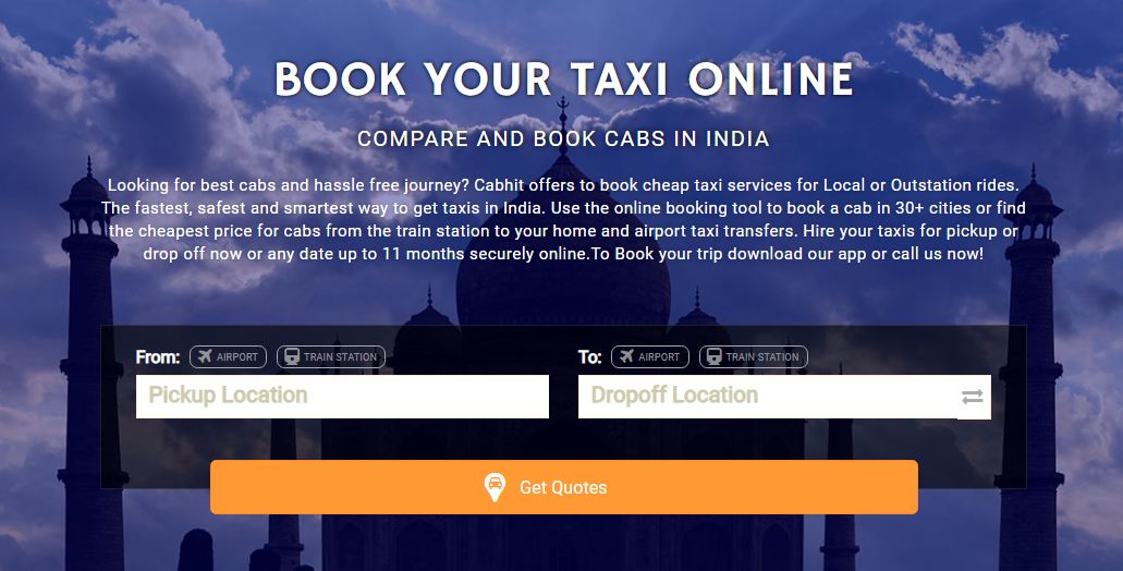 Book Local Taxi Cab Service in Delhi For Outstation & Airport Rides Online